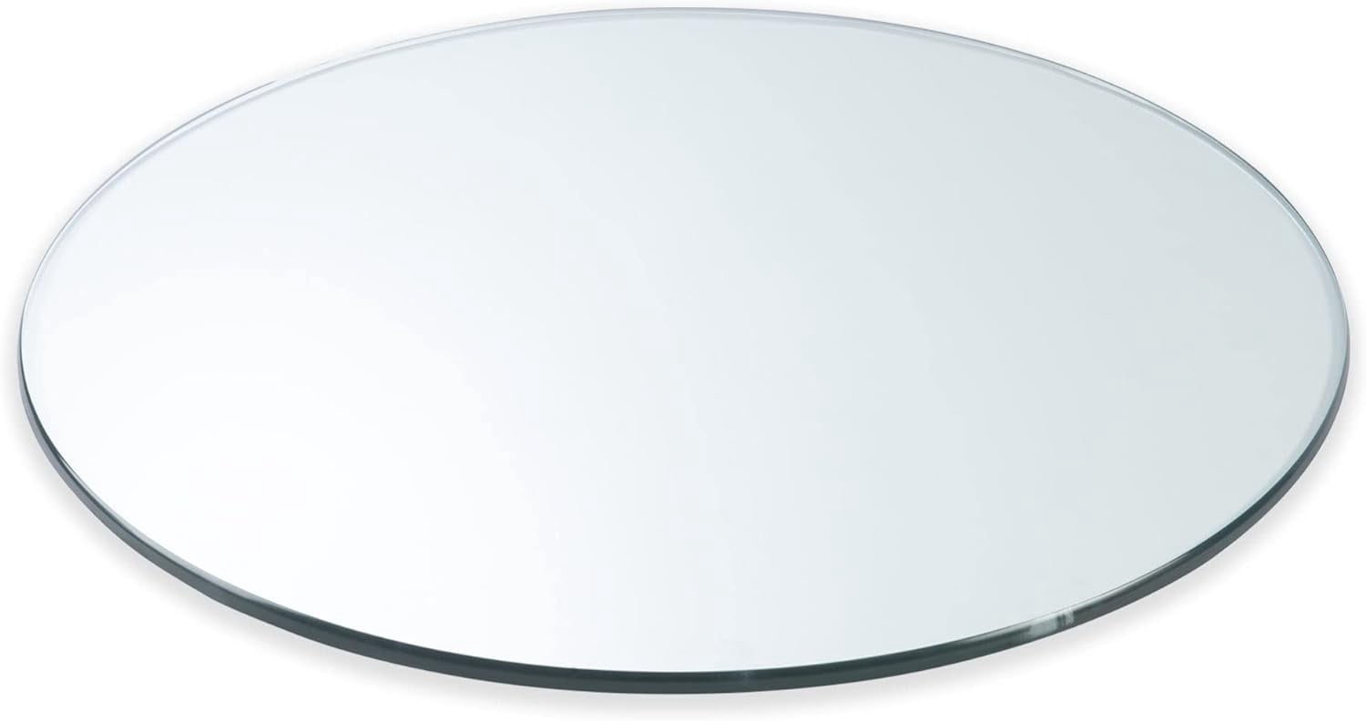36-Inch Round ¼-Inch Thick Clear Glass Table Top with Polished Edge ...