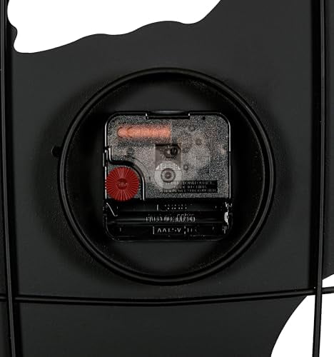 36 Inch Round Metal Wall Clock with Gold Arabic Numerals, World Map ...