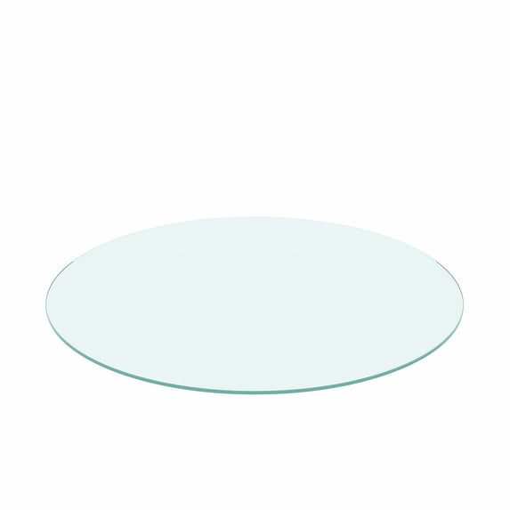 36" Inch Round Tempered Glass Table Top Clear Glass 1/4" Inch Thick ...