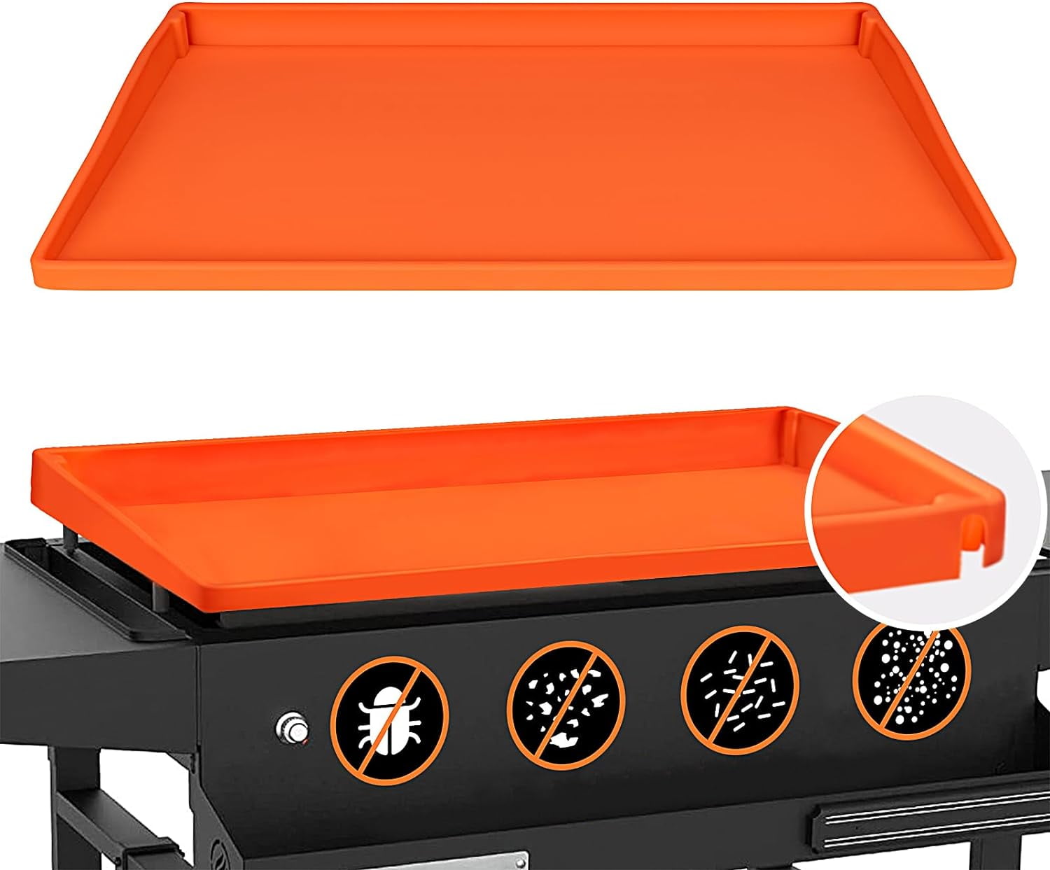 36 Inch Silicone Griddle Cover for , Full-Wrap 36" Griddle Mat ...