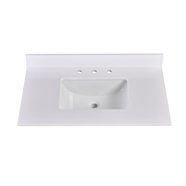 Design House Vanity Top in Cultured White Cultured Marble, 31-Inch by ...