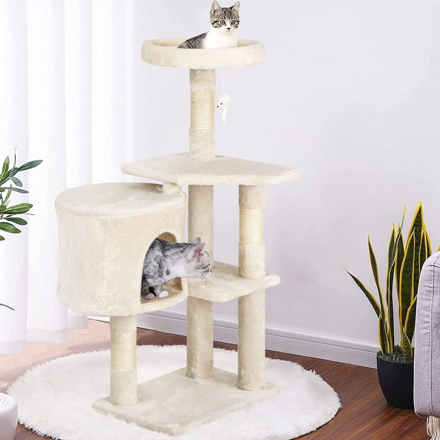 36 Inch Tall Cat Tree Cat Tower Cat Condo Multi-Level - Walmart.com