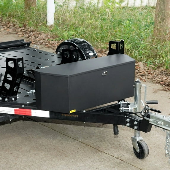 36 Inch Trailer Tongue Tool Box, Carbon Steel Locking Storage Chest for ...