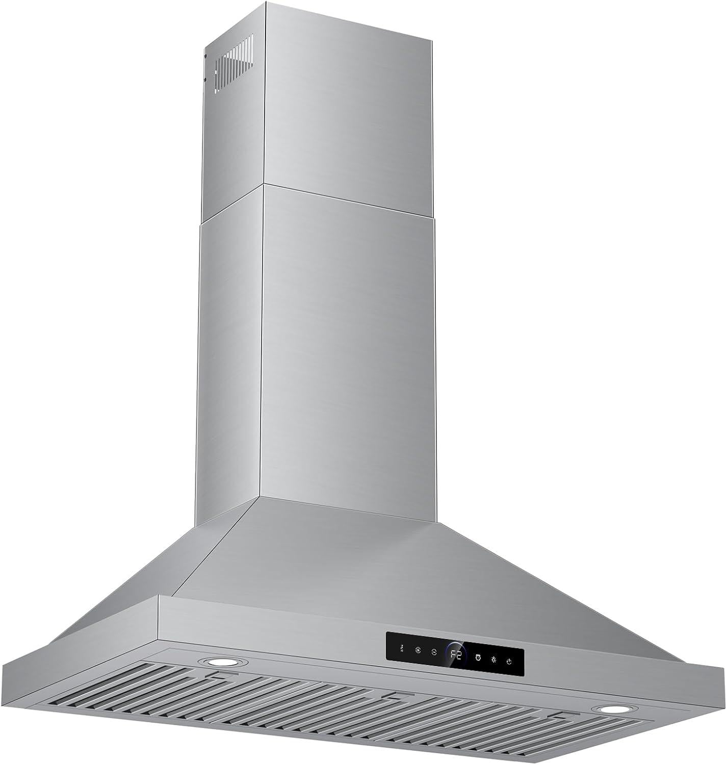 36 Inch Wall Mount Range Hood 900CFM,4-Speed Smart Vent Hood with Touch ...