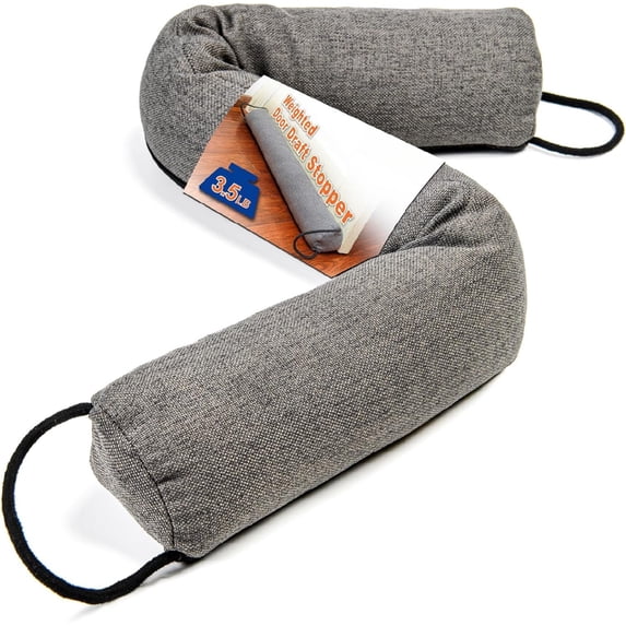 36 Inch Weighted Door Draft Stopper, 3.5lb Heavy Under Door Draft ...