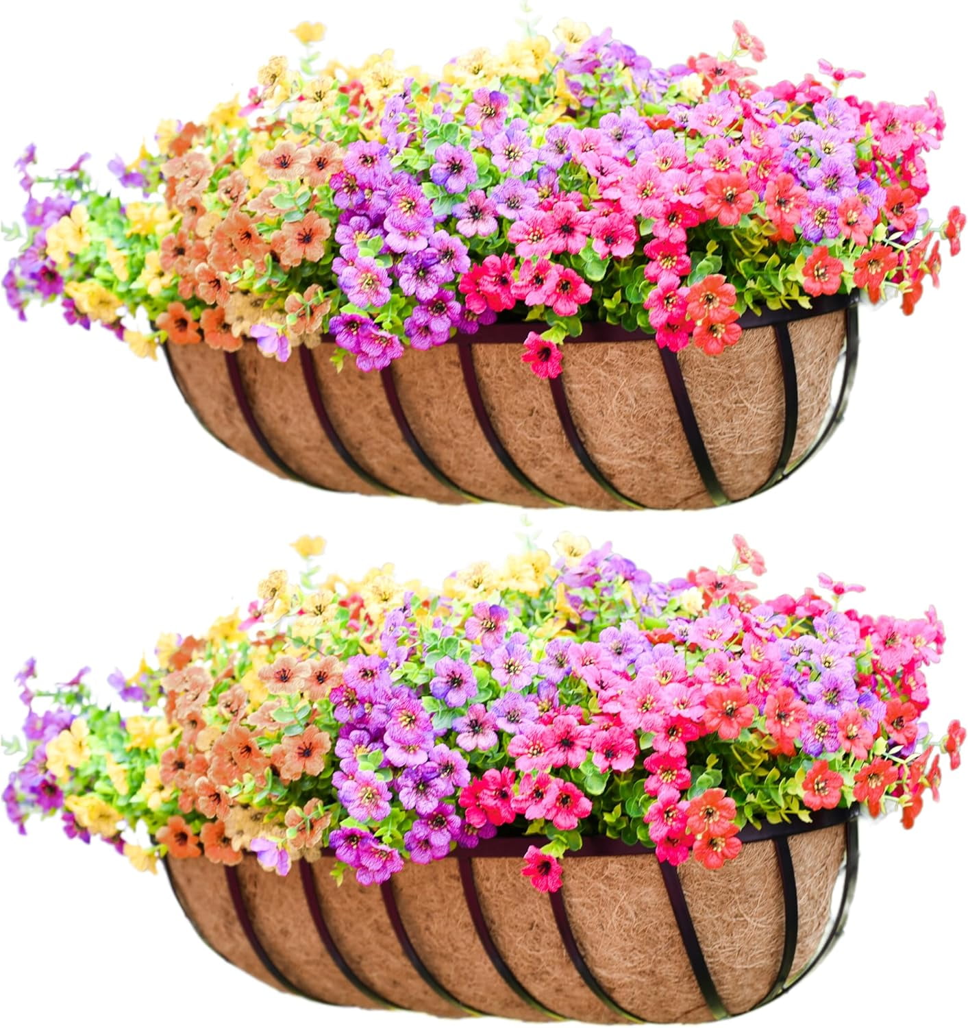 36 Inch Window Baskets with Coconut Liner Outdoor Wall Planter for ...