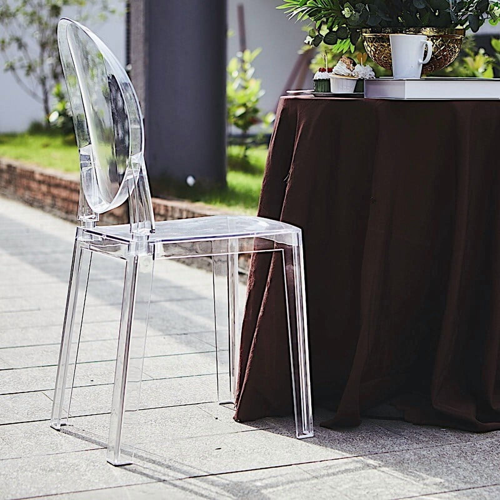 36-Inch tall Clear Plastic Transparent CHAIR Wedding Party Decorations ...