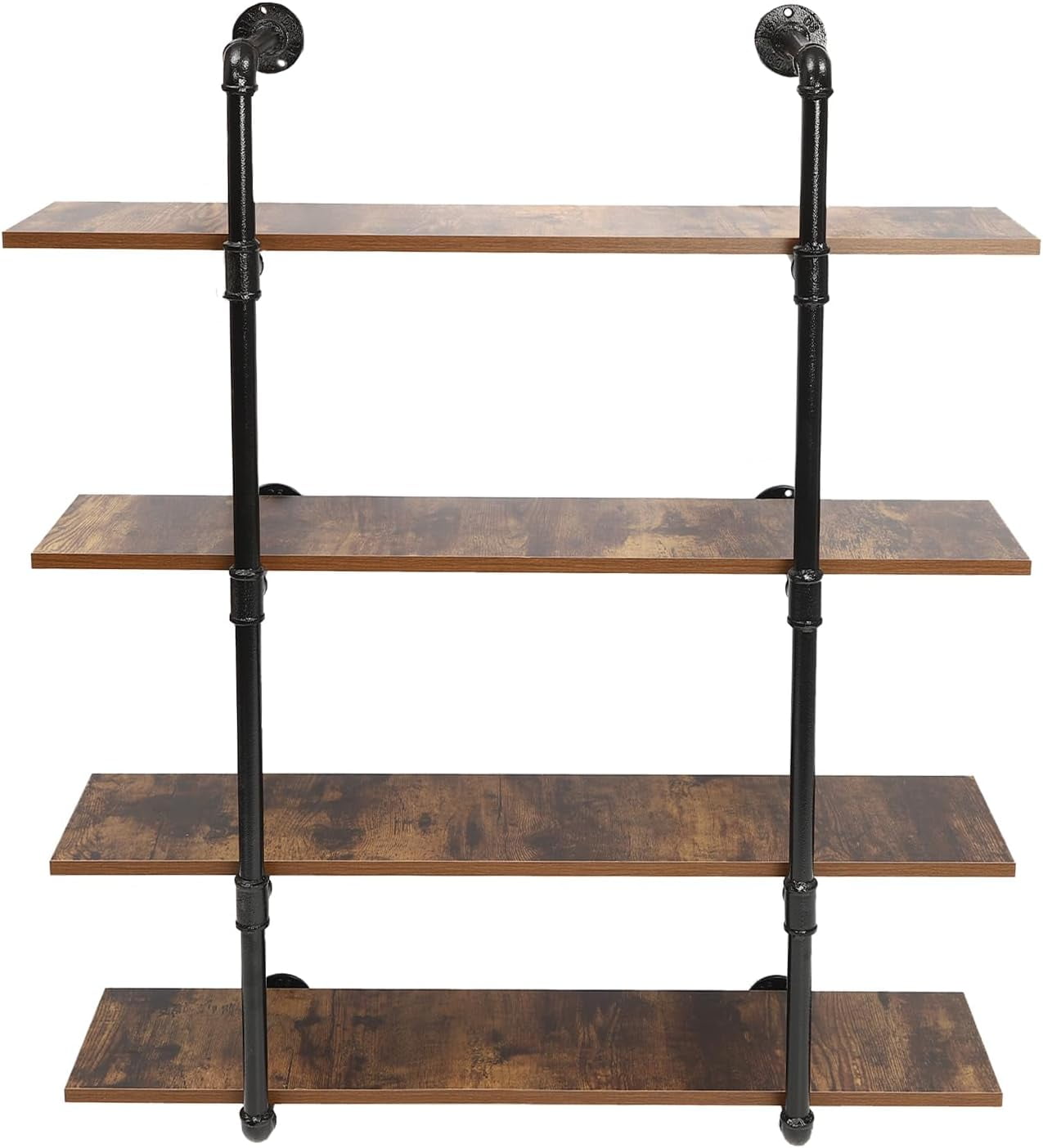 36" Industrial Pipe Shelving Wall Mounted Rustic Metal Floating Shelves ...