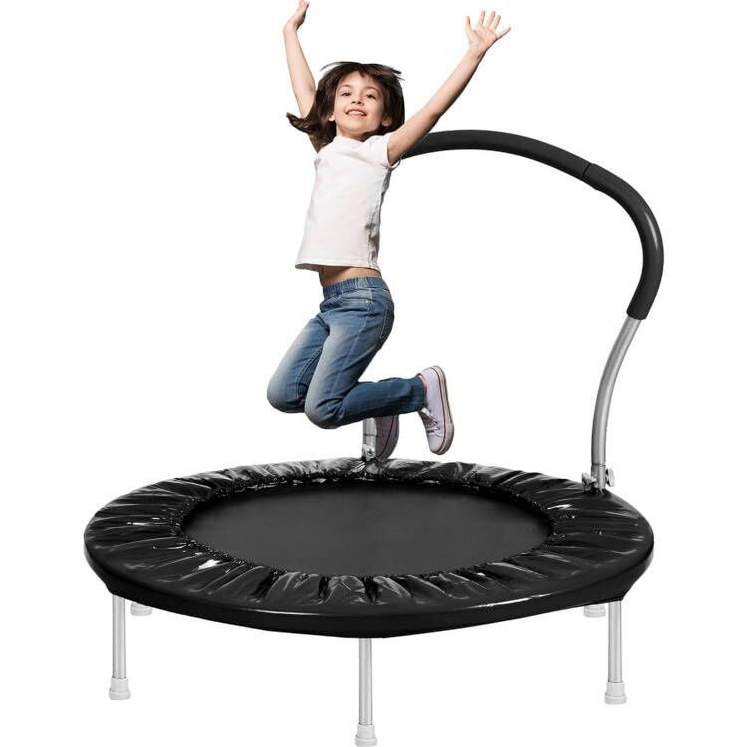 36" Kids Small Trampoline, Indoor Mini Trampoline with Handle, Fitness ...