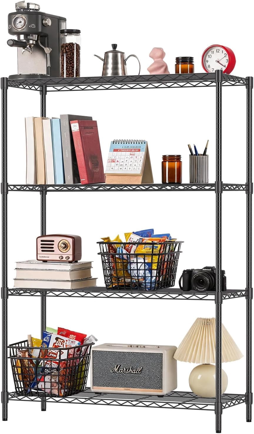 36" L×14" W×54" H Commercial Wire Shelving Unit Metal Shelf with 4 Tier ...