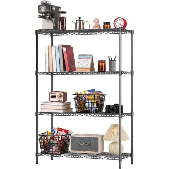 36" L×14" W×54" H Commercial Wire Shelving Unit Metal Shelf with 4 Tier ...