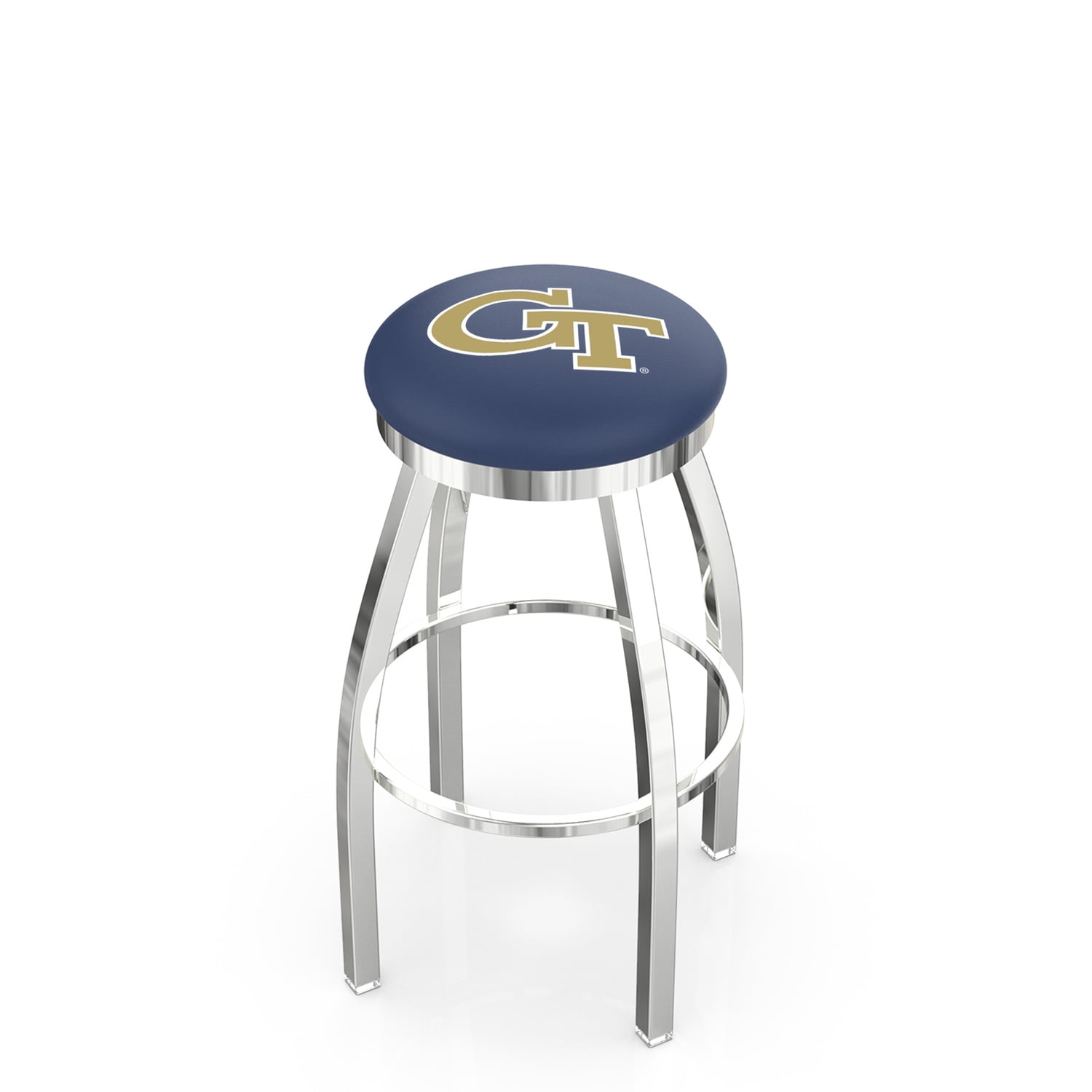 L8C2C Georgia Tech 36" Swivel Bar Stool with Chrome Finish - Walmart.com