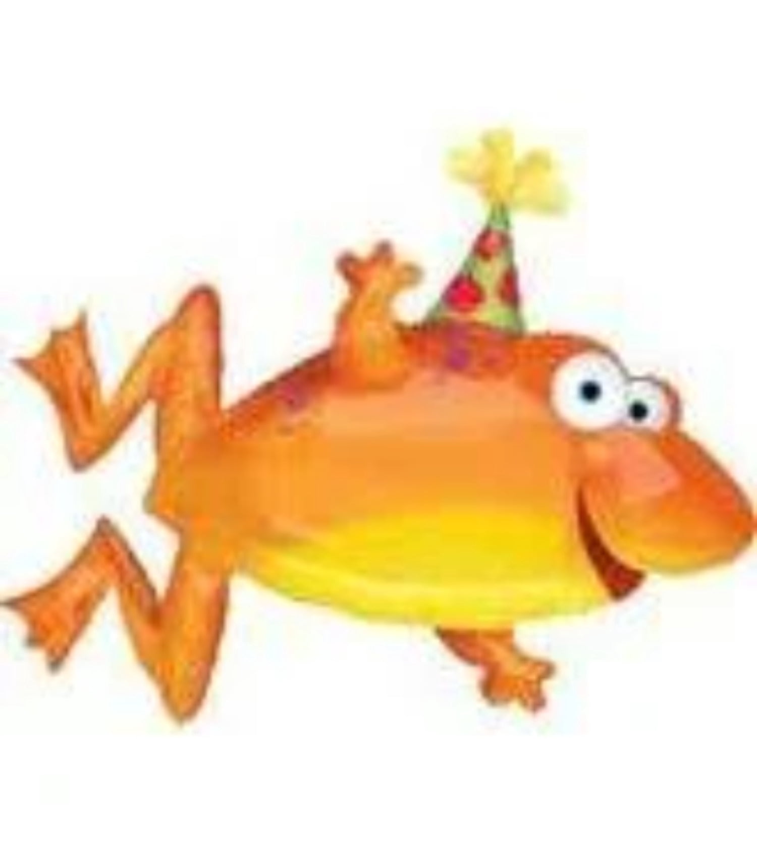36" LEAPING FROG with PARTY Hat Balloon Large Shape Foil Mylar Balloon ...