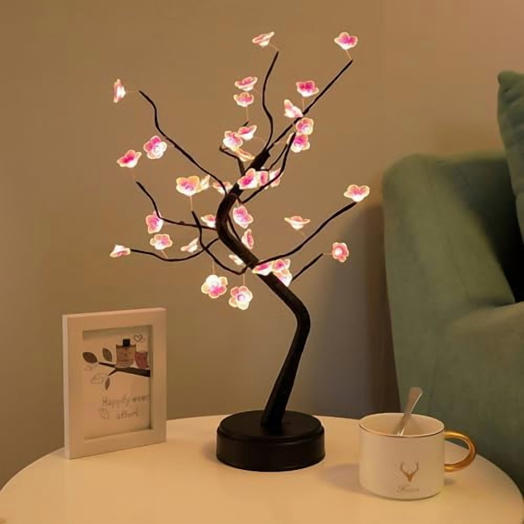 36 LED Cherry Blossom Sparkly Fairy Spirit Tree Lights, Twinkling Tree ...