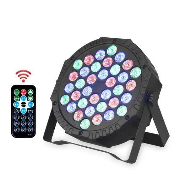 36 LED RGB DMX512 Flat Stage Par Light Effect DJ Disco Party Wedding ...
