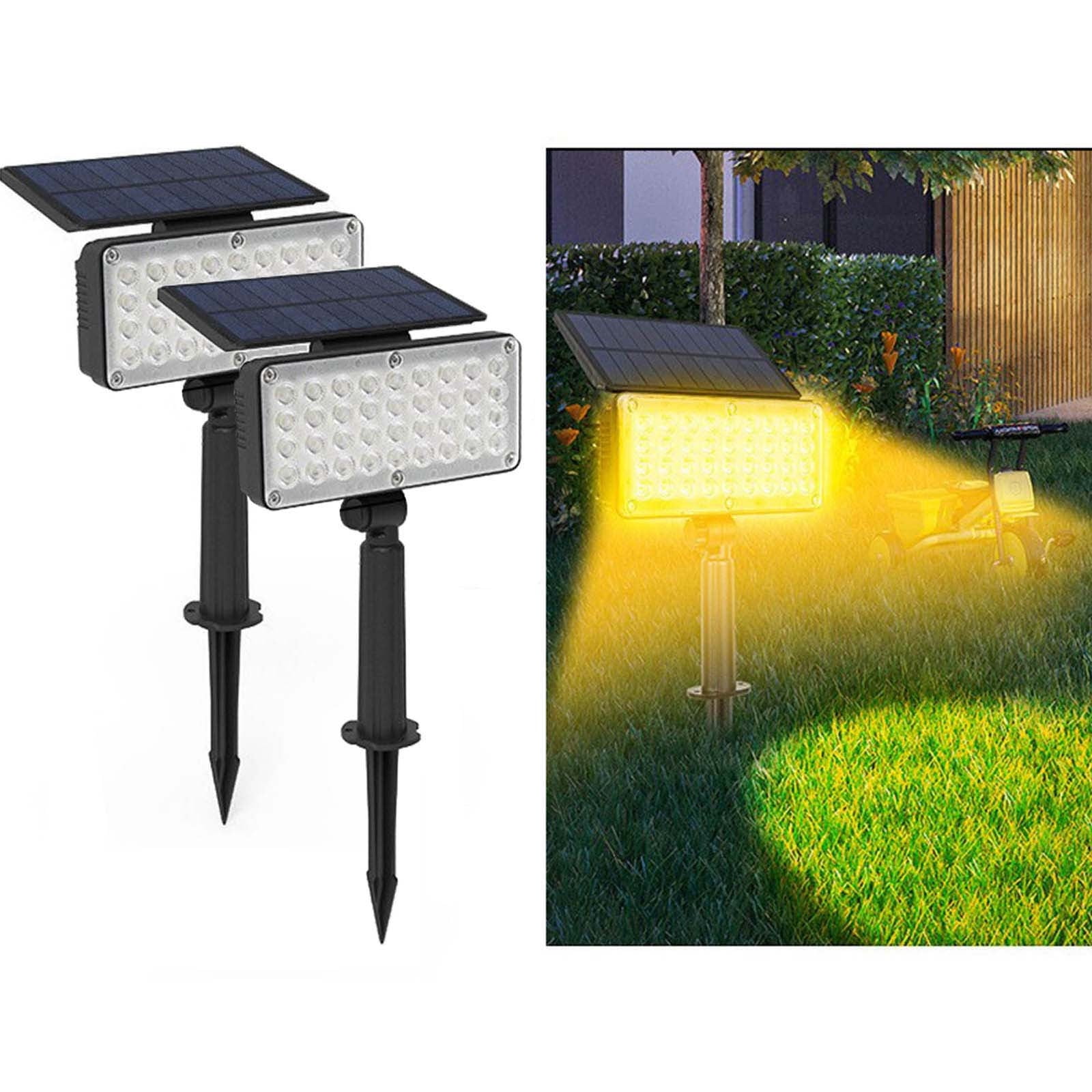 36 LED Solar Wall Light — 5.4in x 3.2in Panel, IP65 Waterproof, Auto On ...