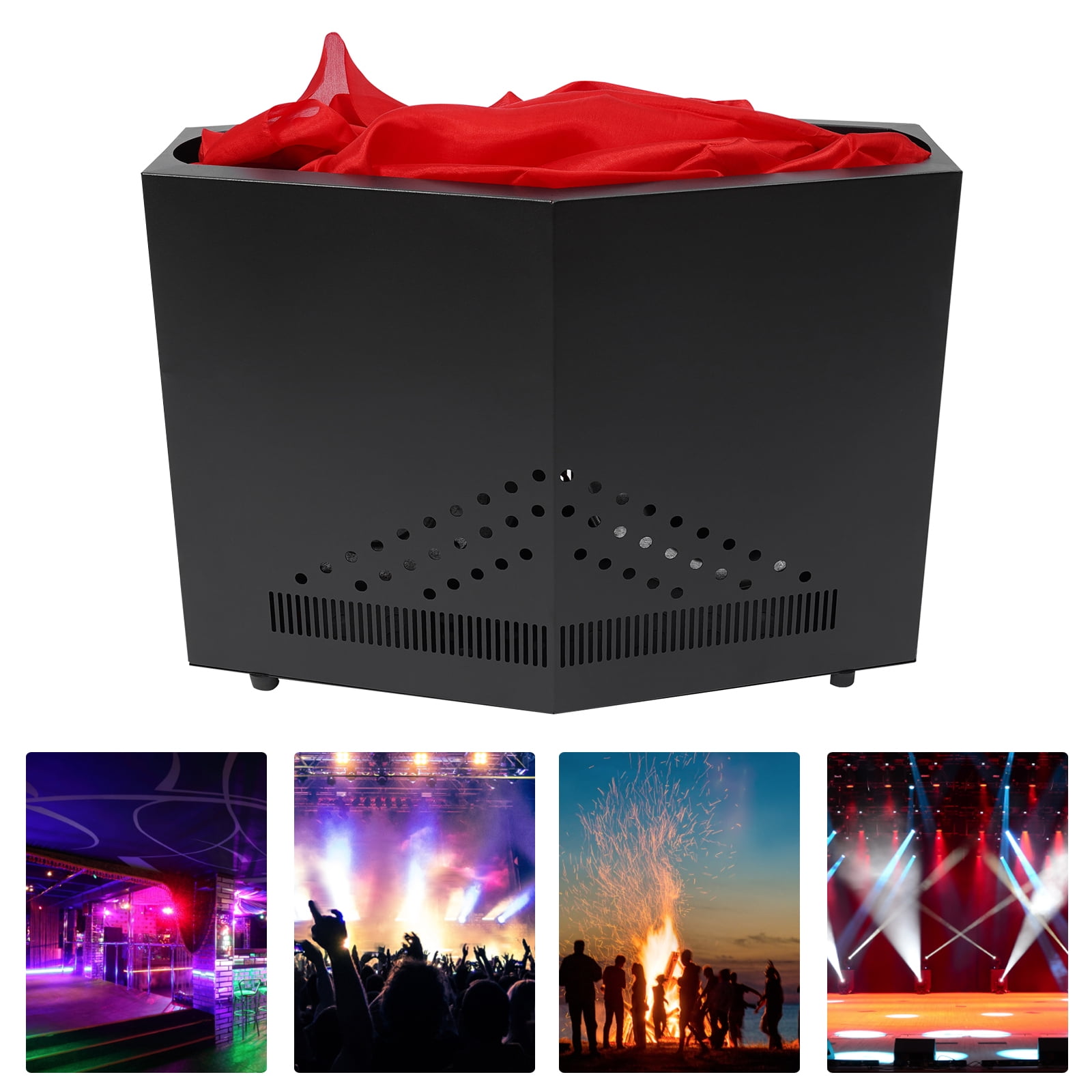 36 LED Stage Atmosphere Effect Fake Fire Flame Machine Flame Fire Light ...
