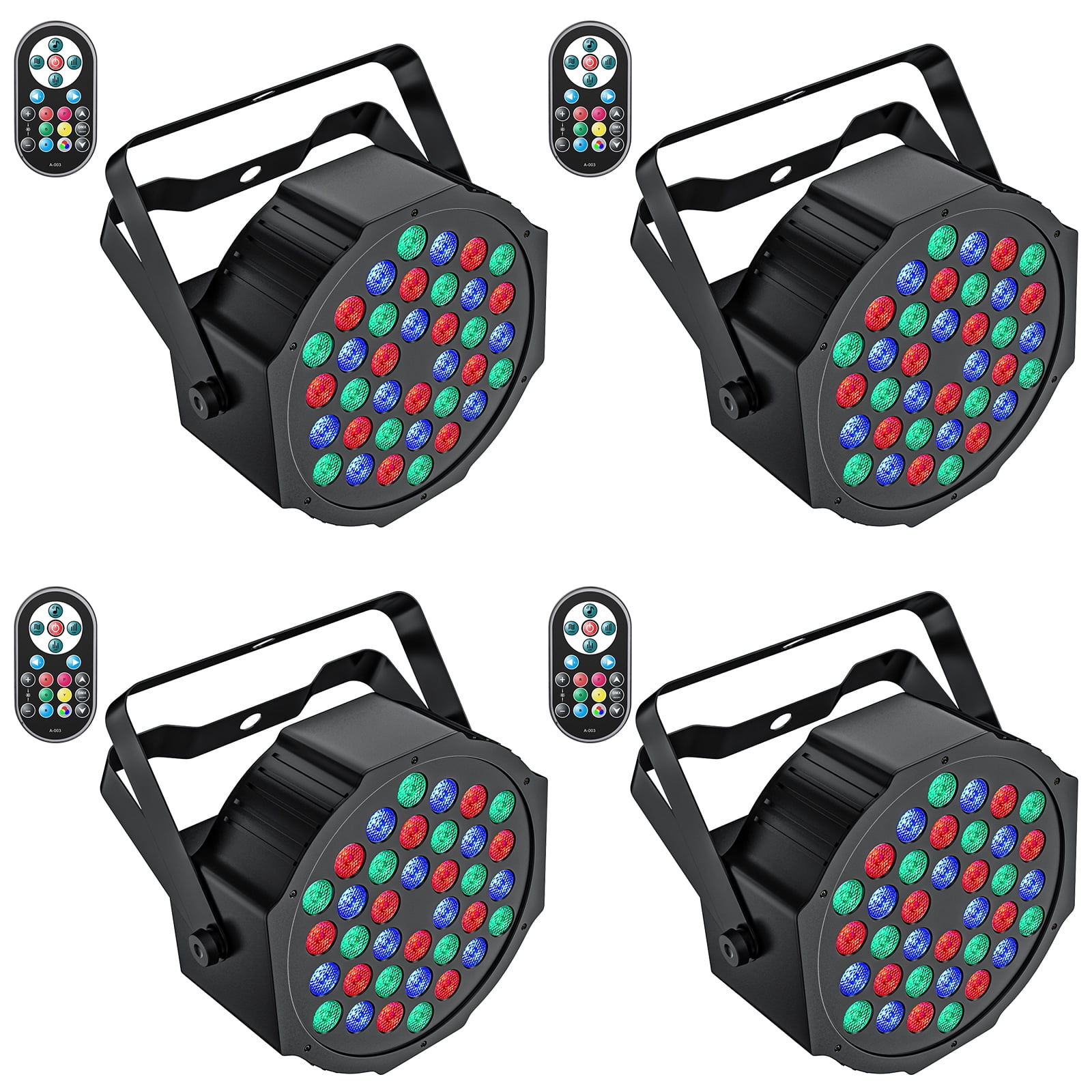 36 LED Stage Lights RGB DJ LED Par Light,Remote & DMX Controlled Sound Activated Uplights for ...