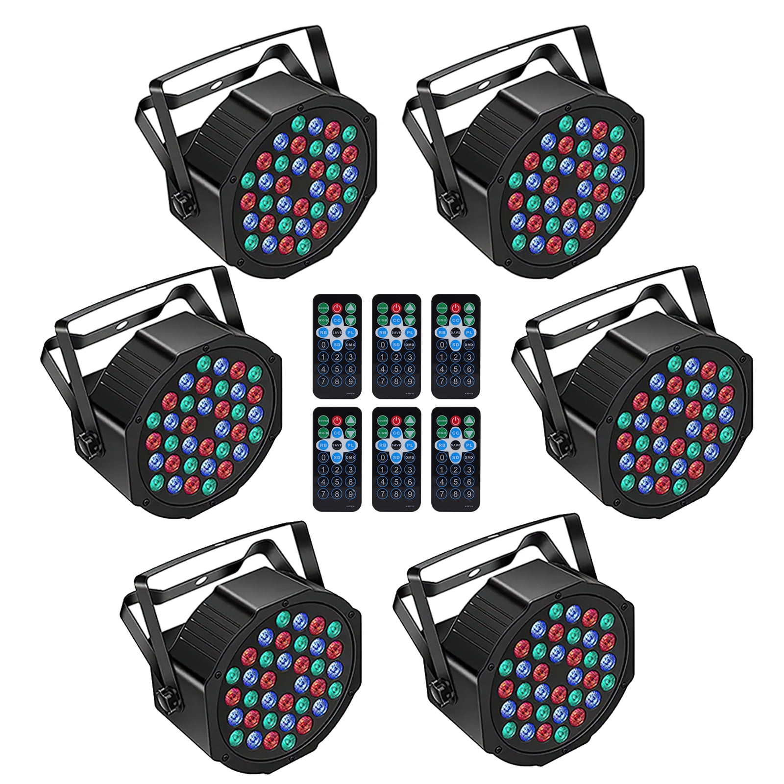 36 LED Stage Lights RGB DJ LED Par Light,Remote & DMX Controlled Sound ...