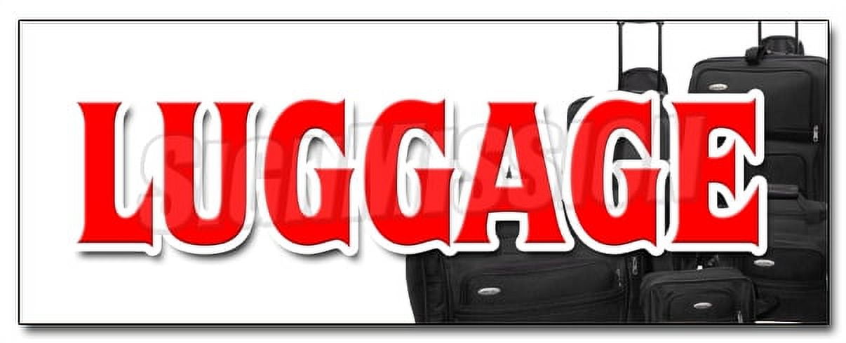 36" LUGGAGE DECAL sticker designer name brands leather discount ...