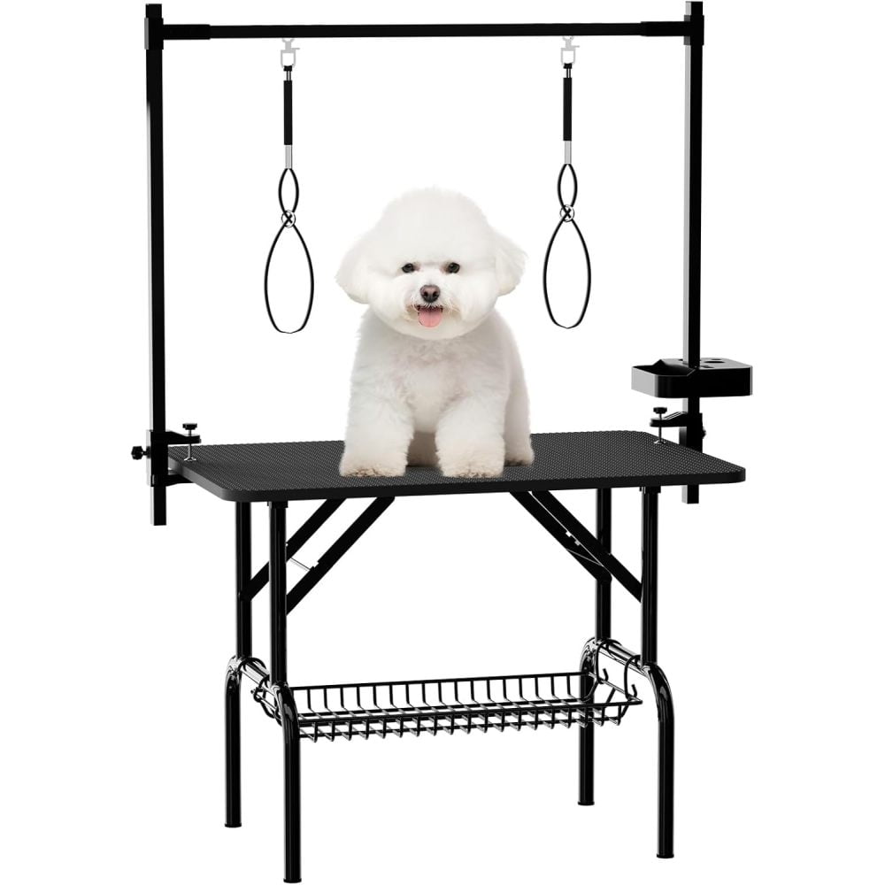 36''Large Dog Grooming Table, Foldable Pet Station at Home, Dog ...