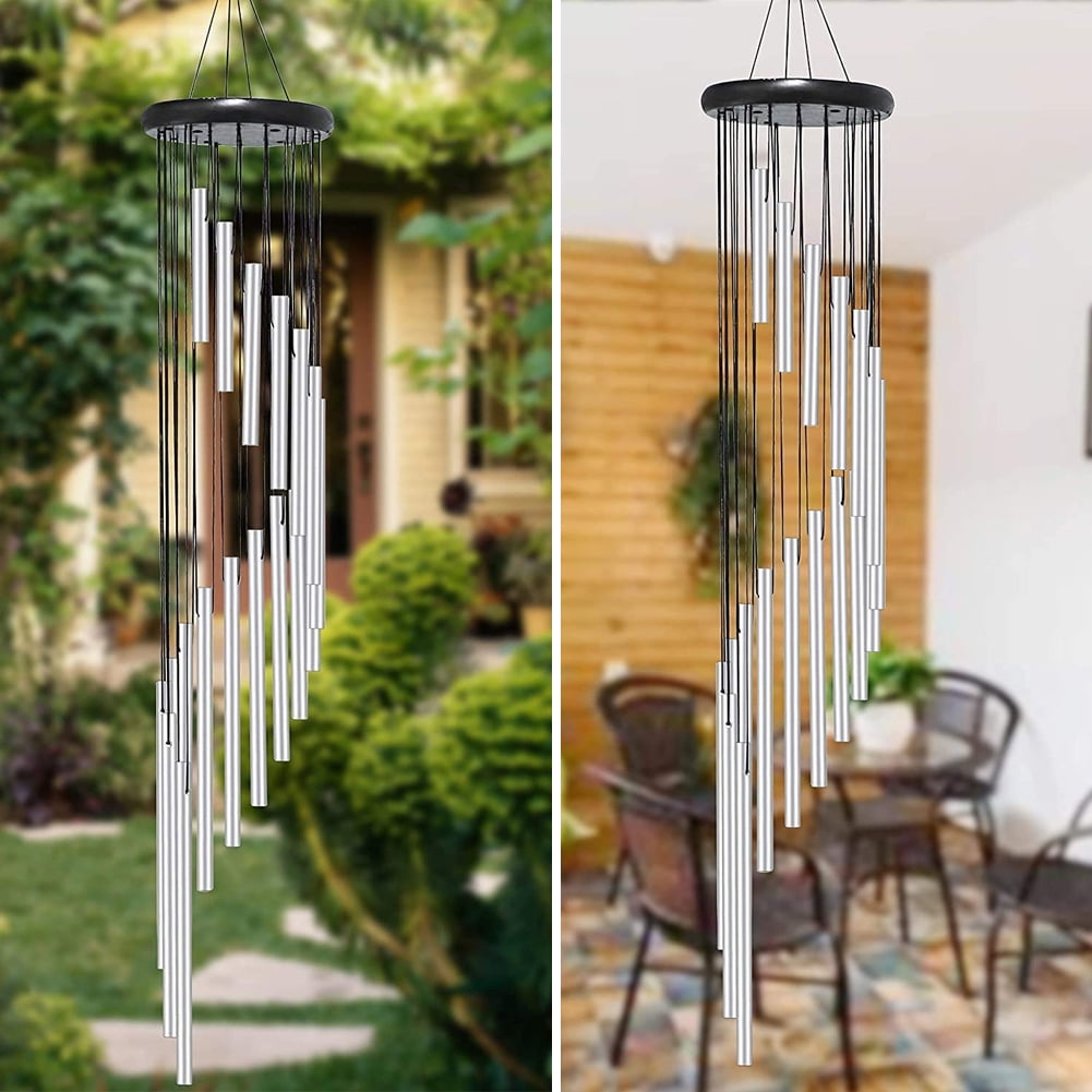 "36"" Outdoor Wind Chimes with 18 Alloy Tubes, Memorial Chapel Bells ...