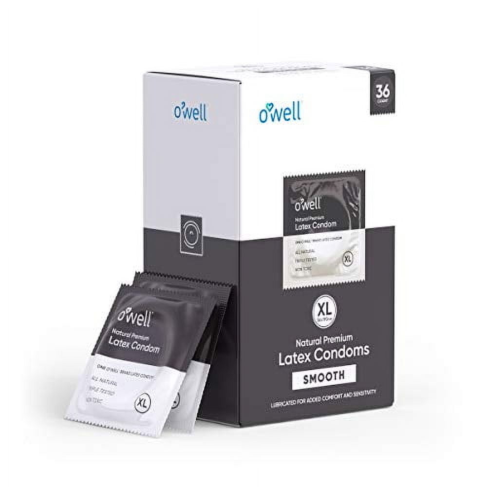 36 Latex, Smooth Condoms – Triple-Tested Lubricated Condoms with a ...