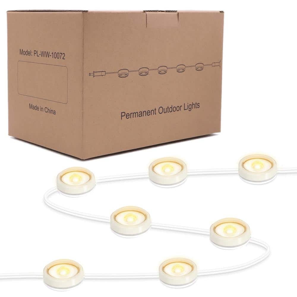 36-Light 50 ft. Indoor/Outdoor Plug-in Integrated LED 2700K Permanent ...