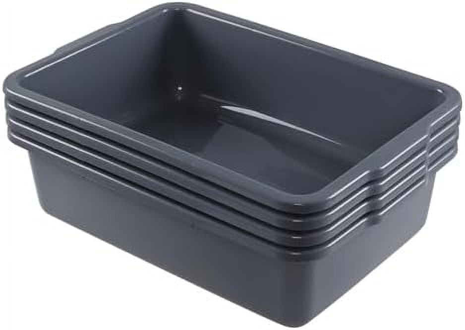 36 Liter Commercial Large Plastic Bus Box, Restaurant Bus Tubs, 4 Packs ...