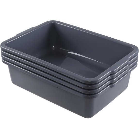 36 Liter Large Plastic Bus Box, Restaurant Bus Tubs, 4 Packs - Walmart.com