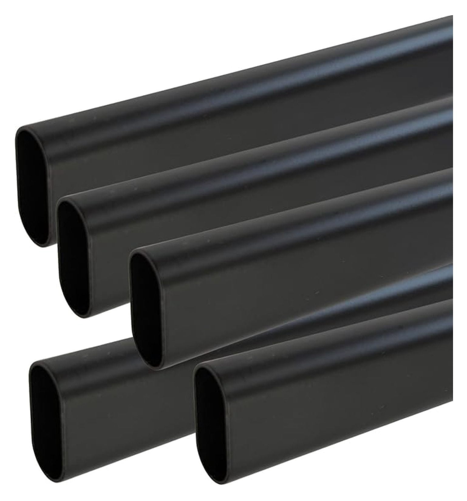 36" Long Oval Closet Rod | Heavy Duty Wardrobe Clothes Pole | Black | 5 ...