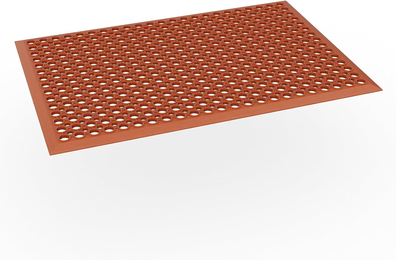 36" Lx60 W Rubber Mat, Heavy Duty Non-Slip Drainage Rubber Cushion Mat ...