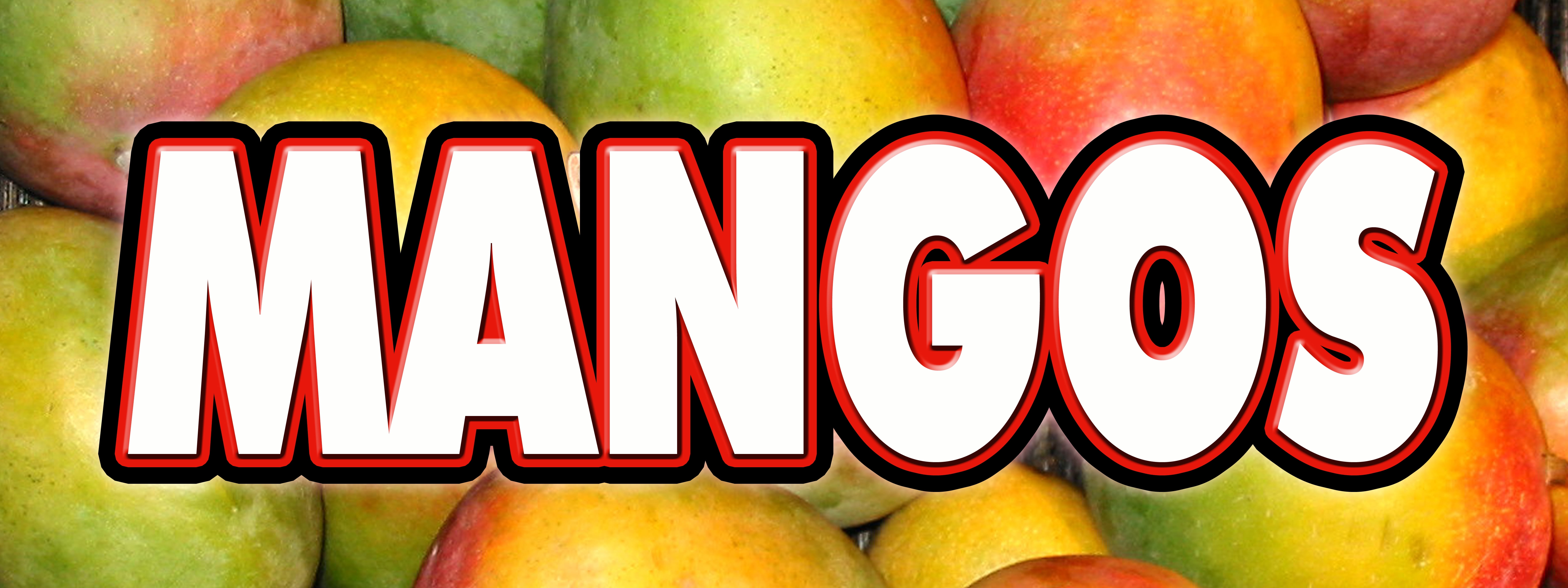 36" MANGOS DECAL sticker tropical fruit stand farm produce farm market ...