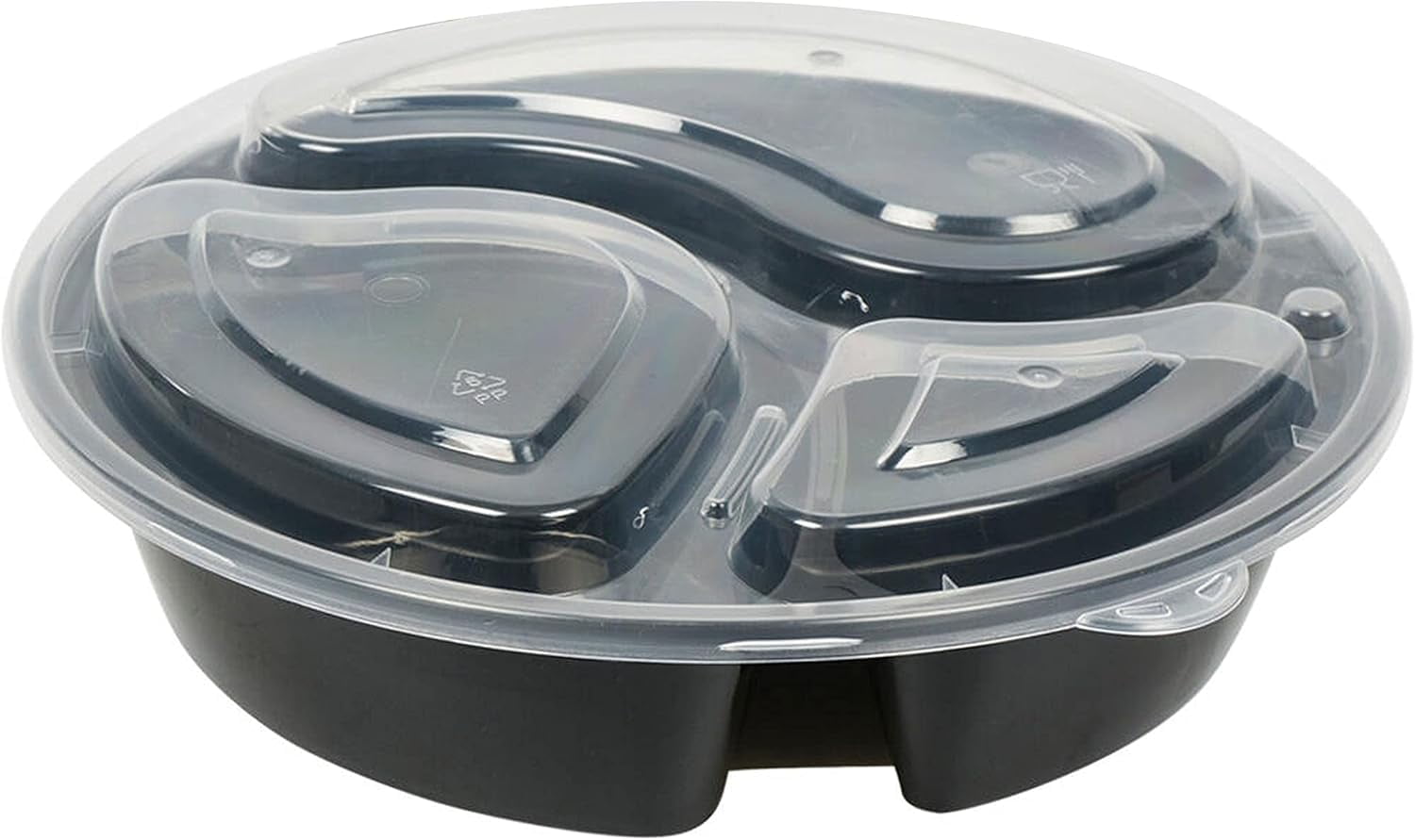 36 Meal Containers Reusable Plastic Lids Disposable Food Storage Lunch ...