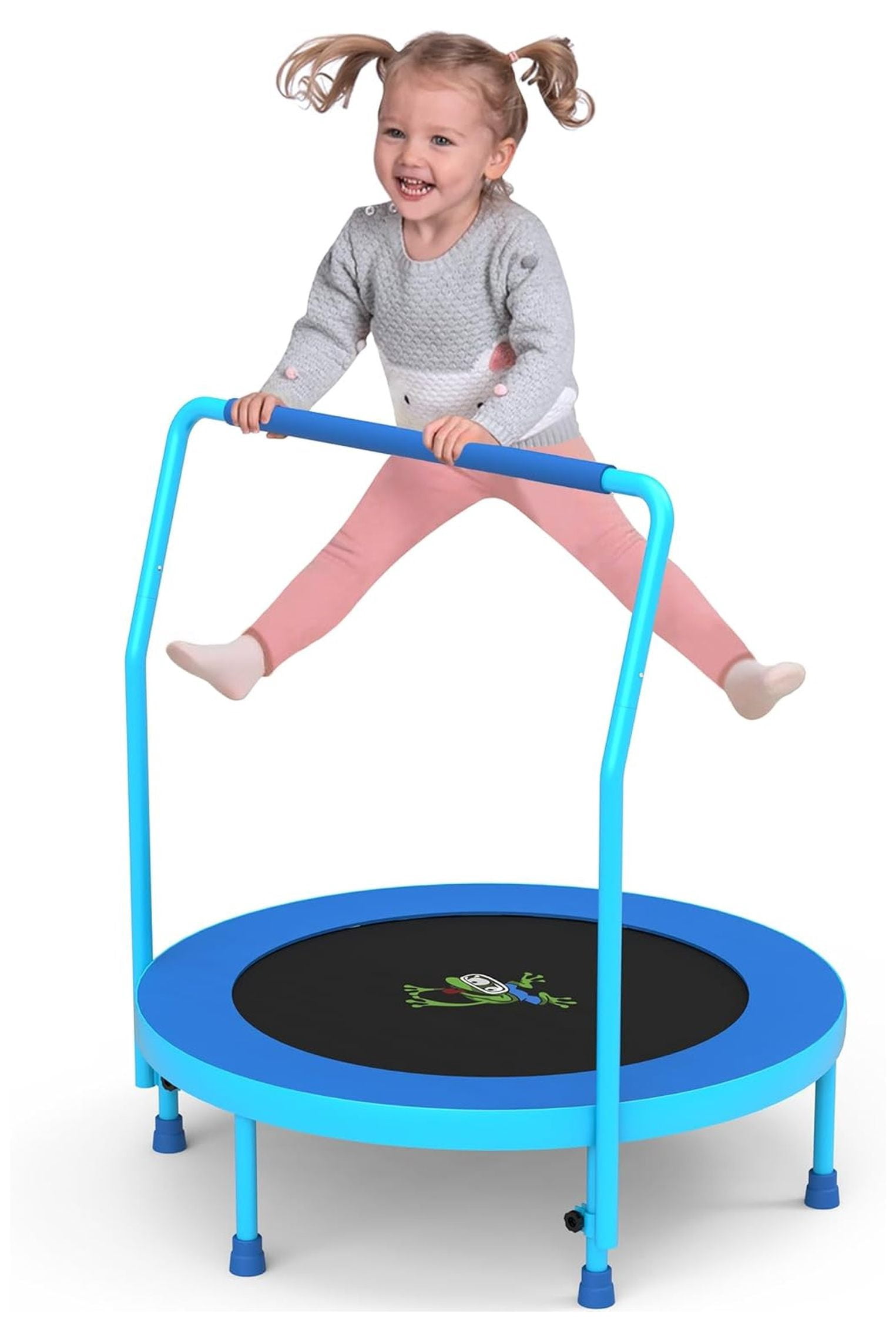 36’’ Mini Trampoline for Kids, 3FT Toddler Trampoline with Handle ...