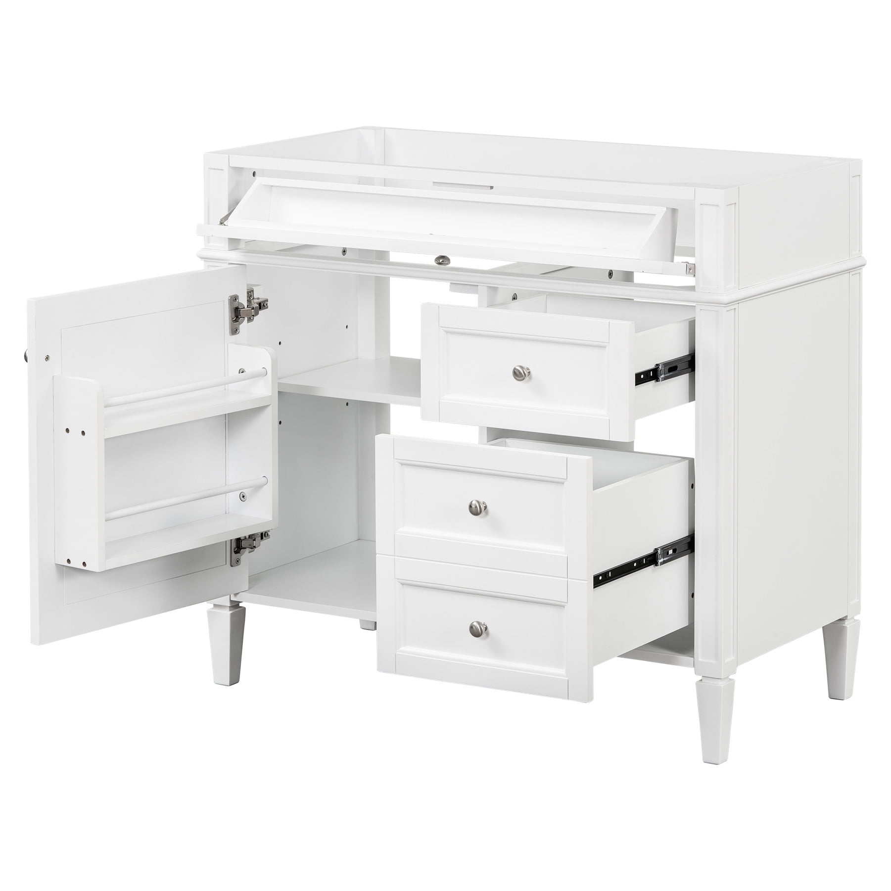 36'' Modern Bathroom Storage | Smooth Metal Drawer Slides for Easy Use ...