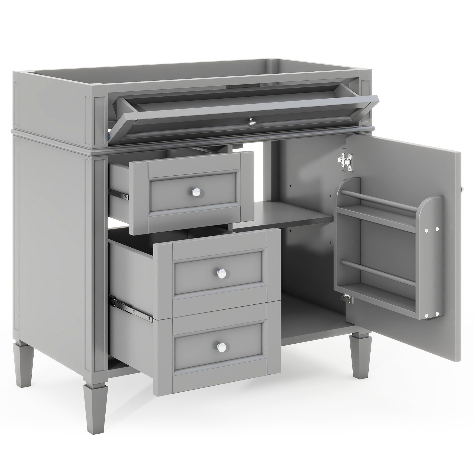 36'' Modern Bathroom Vanity | Adjustable Shelf for Flexible Storage ...