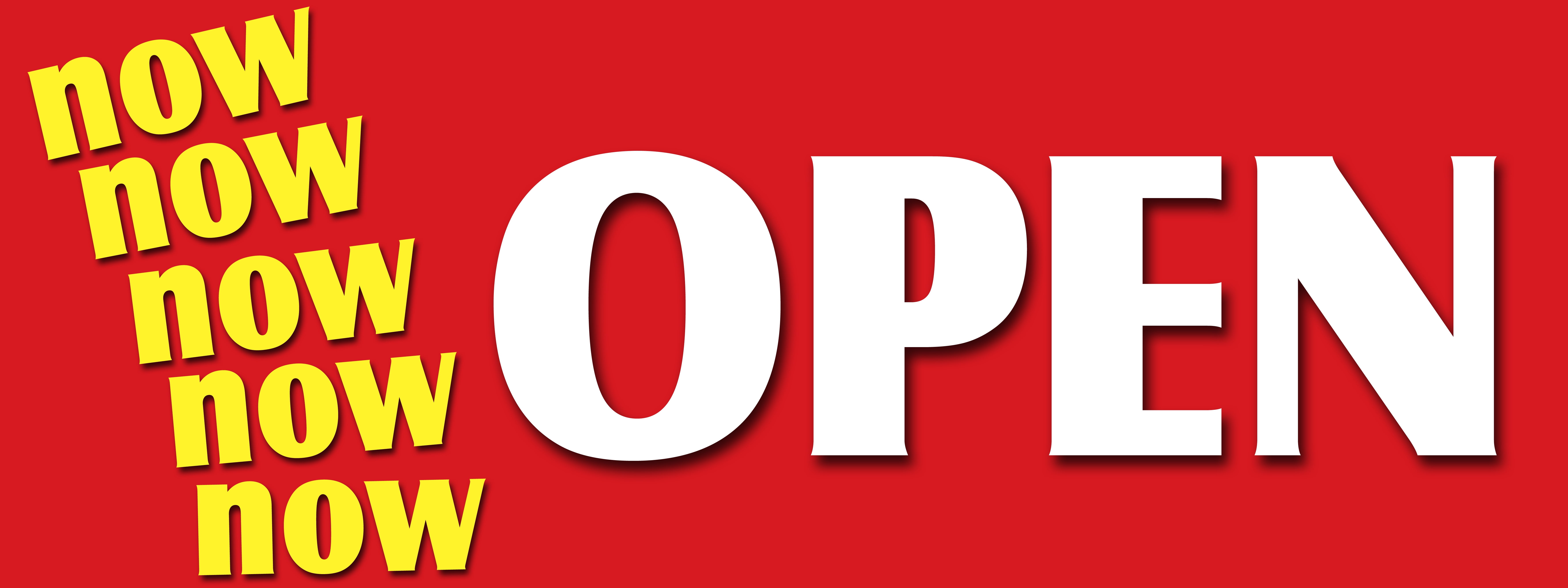 36" NOW OPEN DECAL sticker grand opening new store for business shop ...