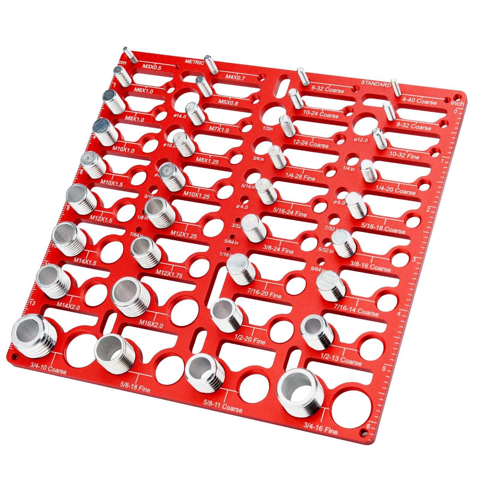 36 Nut and Bolt Thread Checker, Bolt Size Finder with 19 Drill Gauges ...