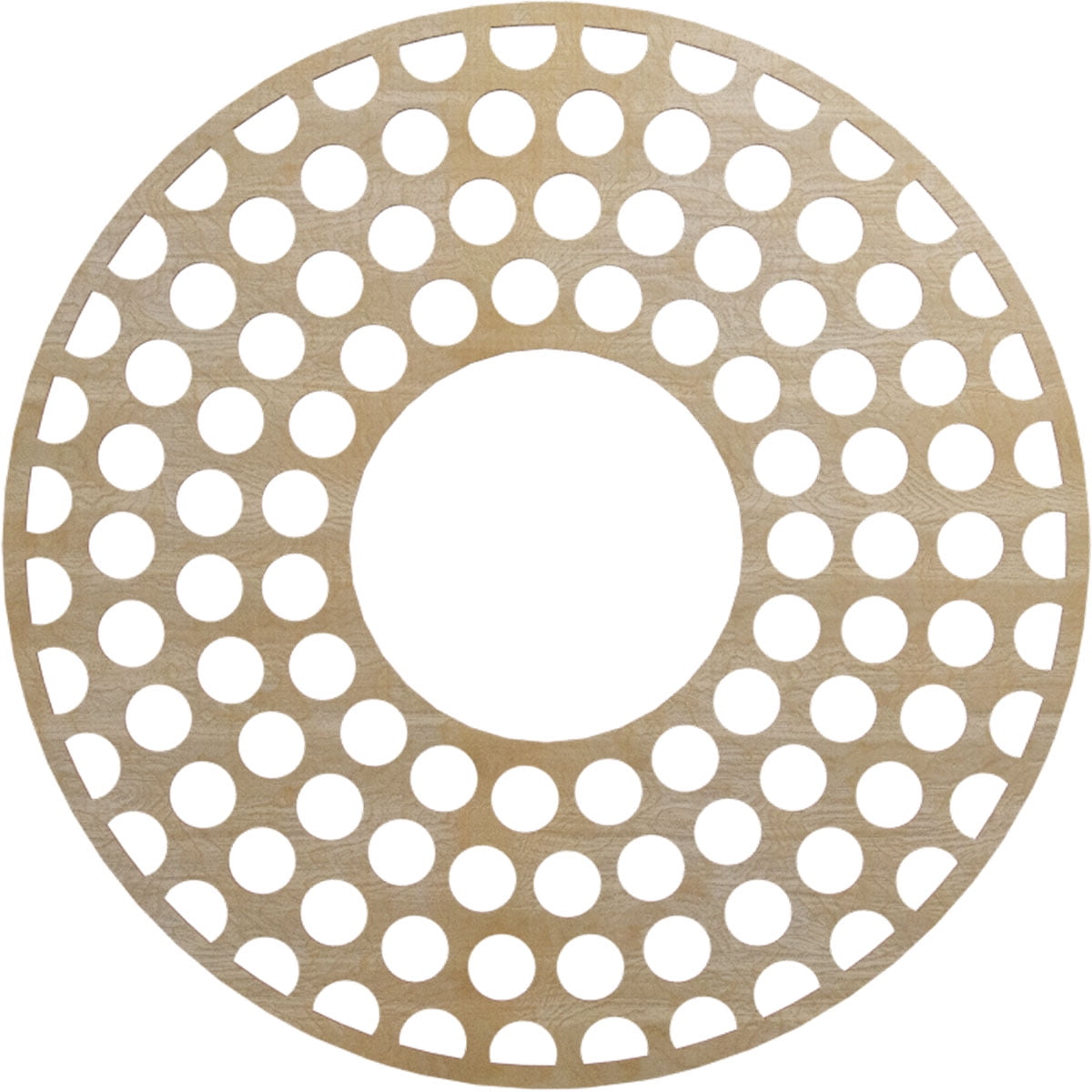 36"OD x 13 1/8"ID x 1/4"T Fink Wood Fretwork Pierced Ceiling Medallion ...