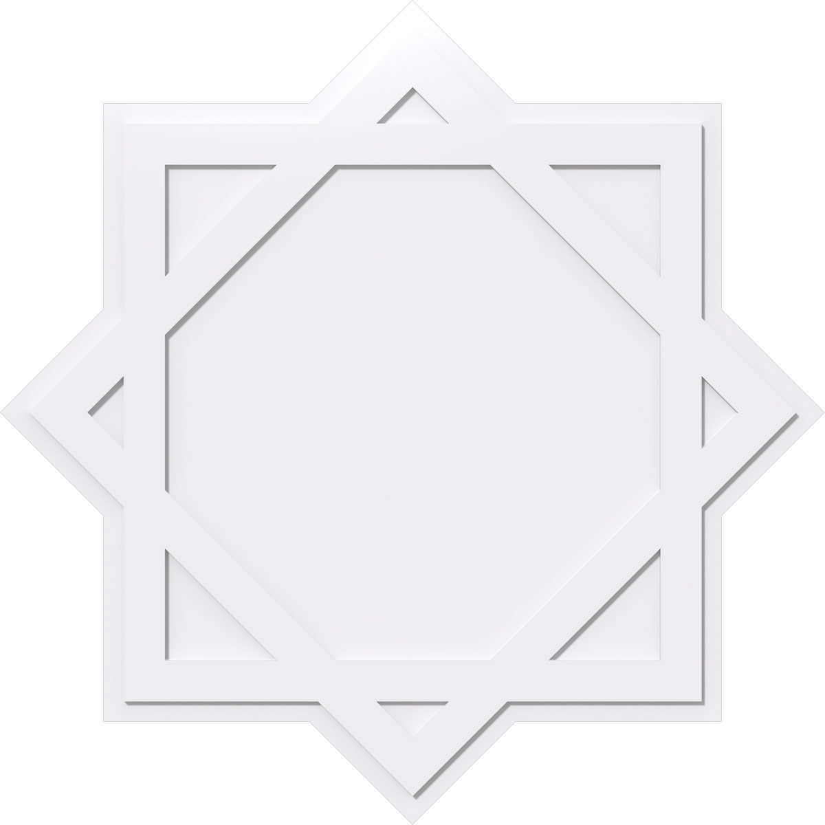 36"OD x 20"C x 1"P Axel Architectural Grade PVC Contemporary Ceiling ...