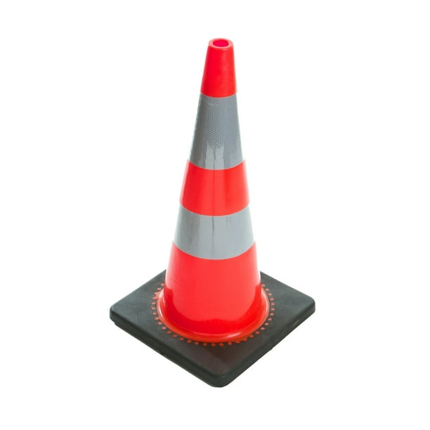 36" Orange PVC Reflective Traffic Safety Cone - Walmart.com
