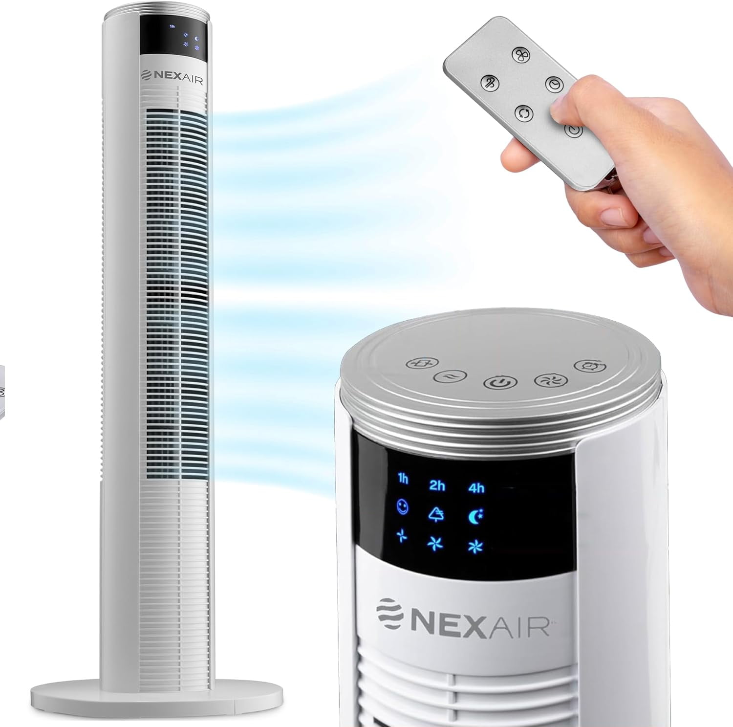 36” Oscillating Tower Fan, 3 Speed Portable Fan Tower With Remote ...