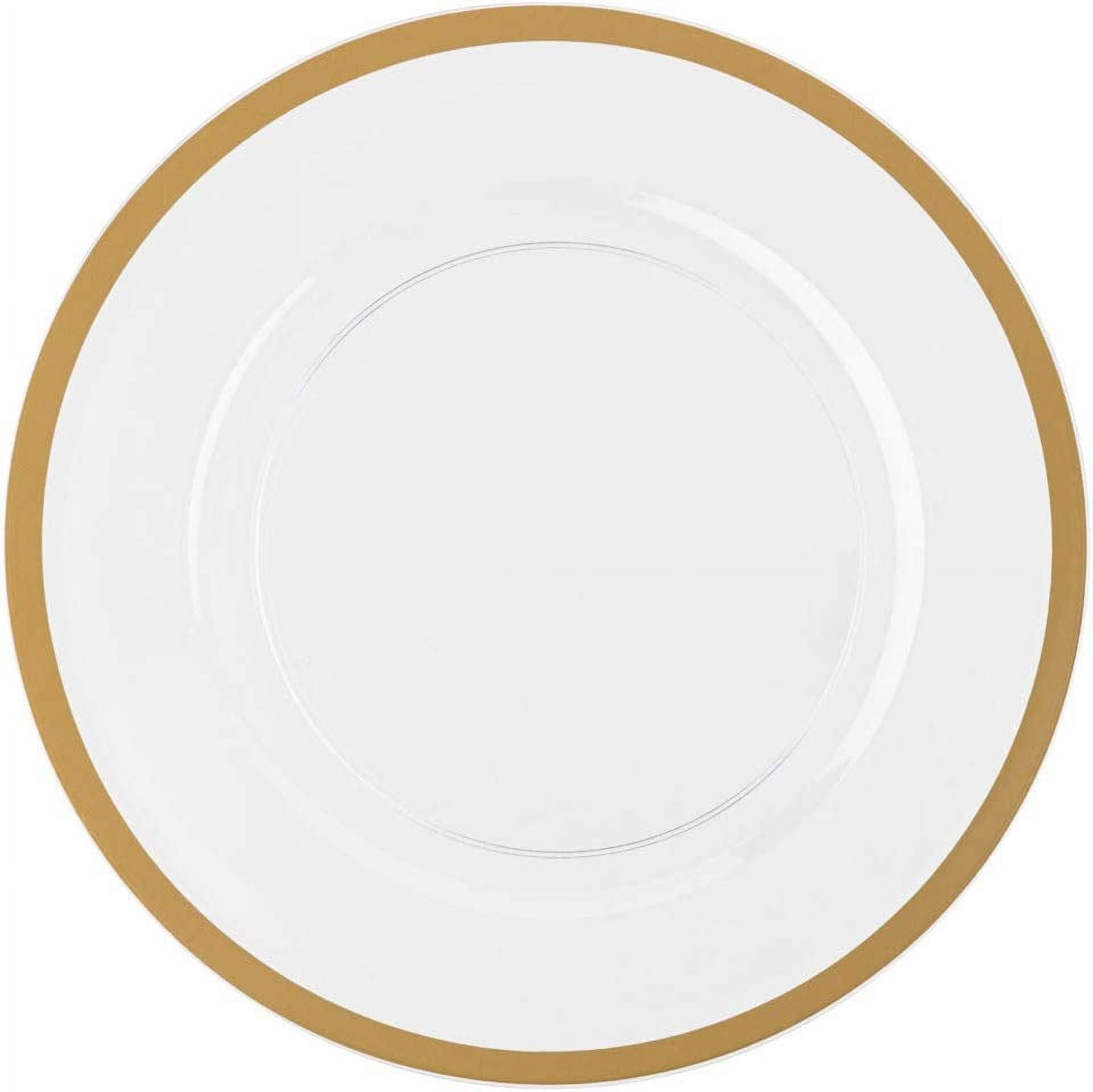 (36 PACK) EcoQuality 13" inch Round Clear Plastic Charger Plates with ...