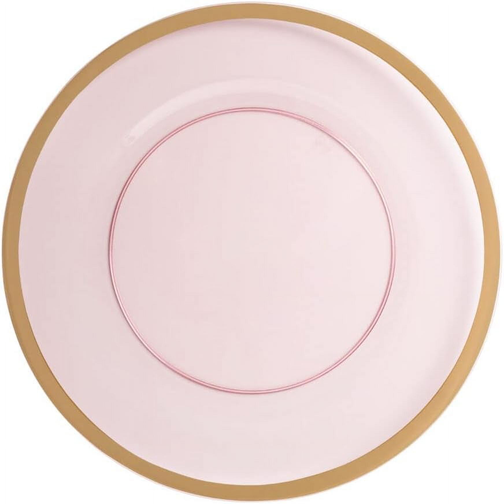 (36 PACK) EcoQuality 13" inch Round Pink Plastic Charger Plates with ...