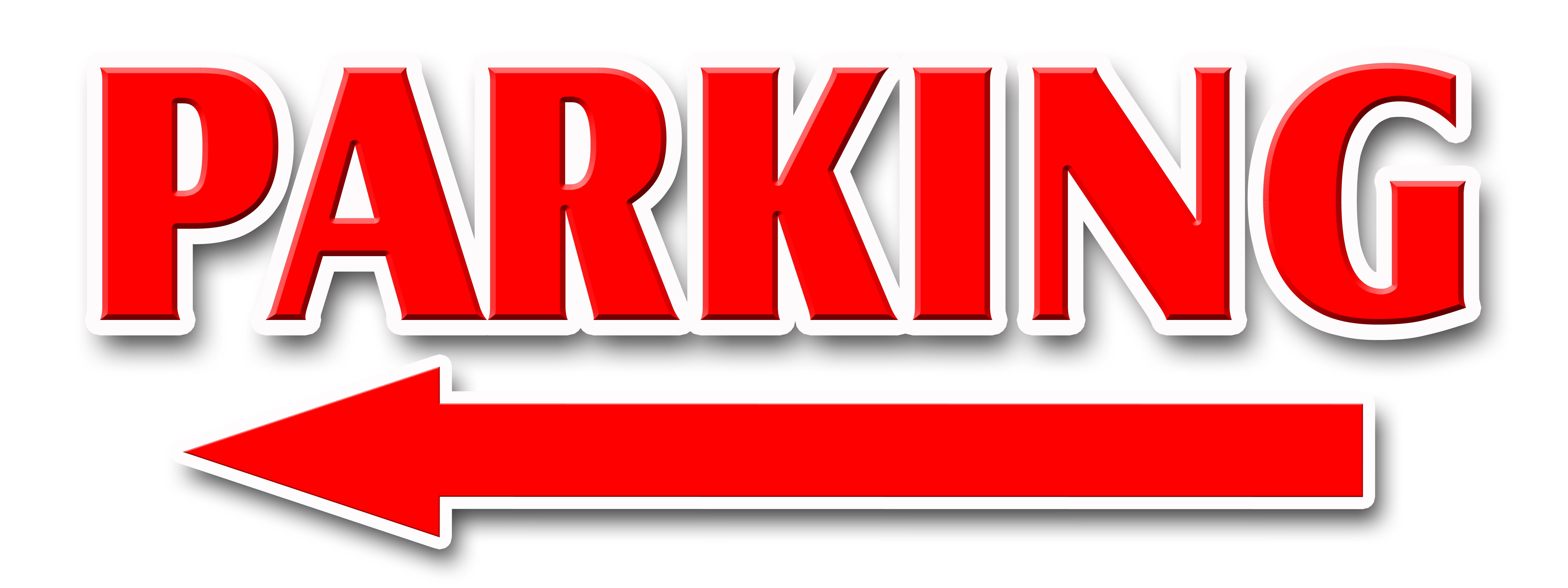 36" PARKING LEFT ARROW DECAL sticker parking lot garage valet car turn ...