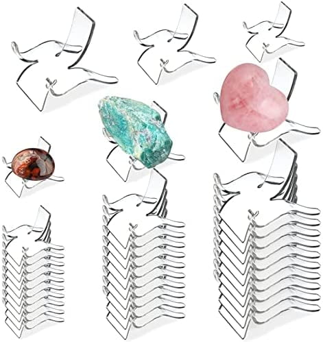 (36 PCS 3 Size Display Stand,Acrylic Rock Display Stands,Clear Display ...