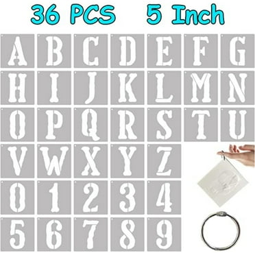 LEXSOMEO 1 Set Letter Stencils Reusable Alphabet Templates Wall ...