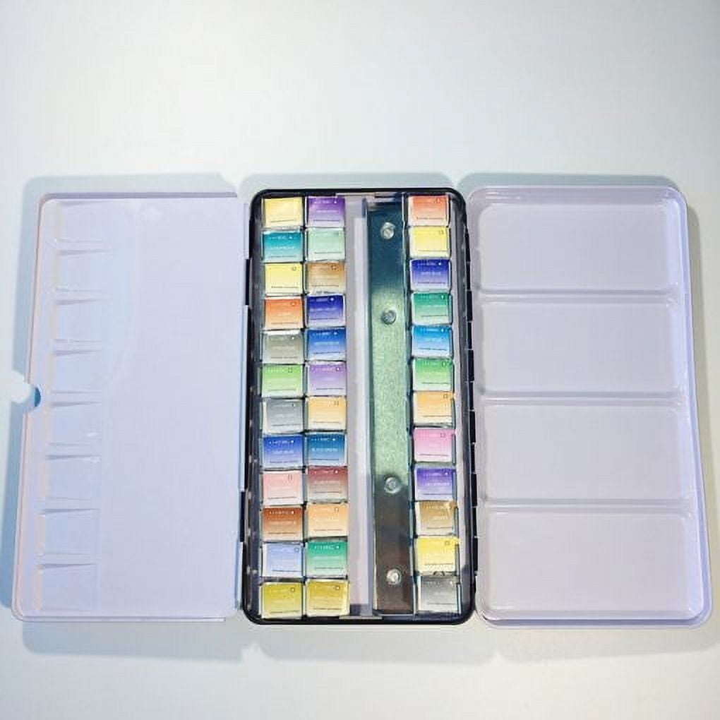 36 PCS Assorted Colors Foldable Watercolor half pan paint sets painting ...
