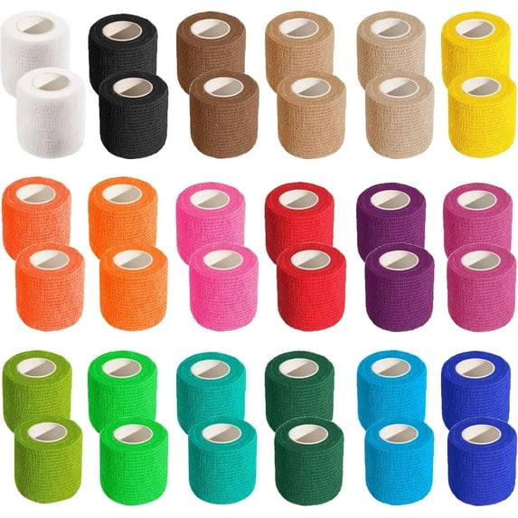 36 PCS Self Adhesive Bandage Wrap 2" X 5 Yards Elastic Cohesive Bandage ...